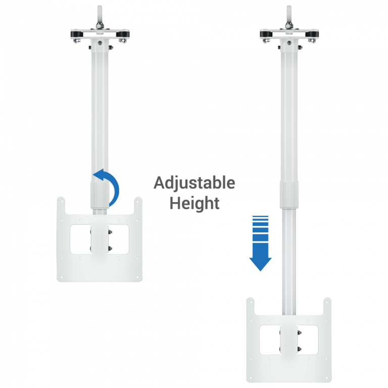12' Heavy Duty Telescoping Ceiling Mount LCD/PVM Pole - Clinton Electronics