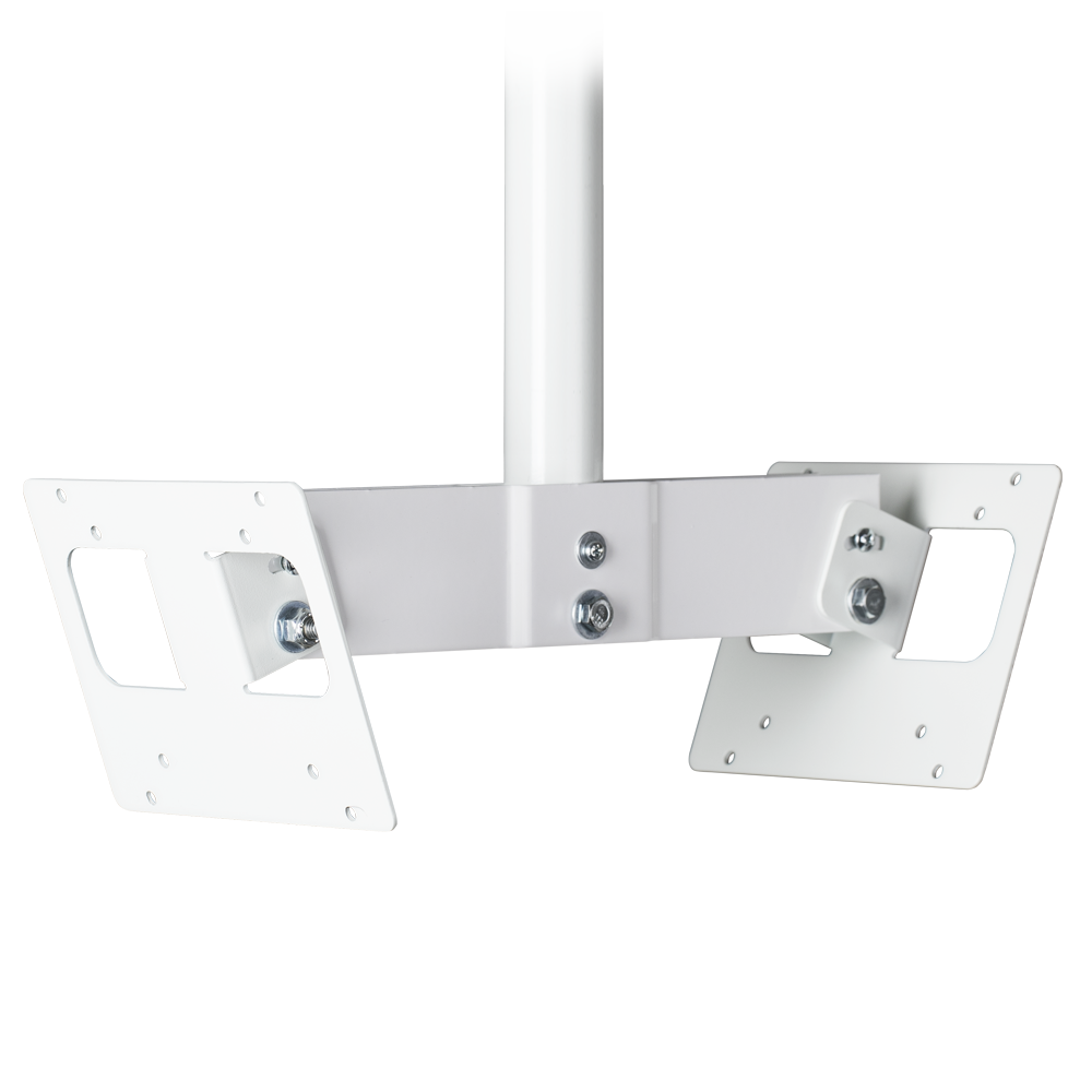 Dual Head Monitor Mount for Telescoping Monitor Poles - Clinton Electronics