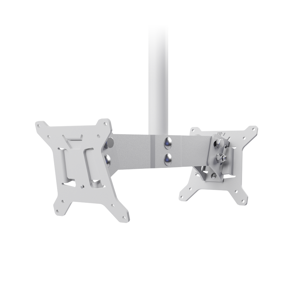 Dual Head Monitor Mount for Telescoping Monitor Poles - Clinton Electronics