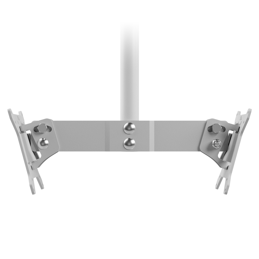 Dual Head Monitor Mount for Telescoping Monitor Poles - Clinton Electronics